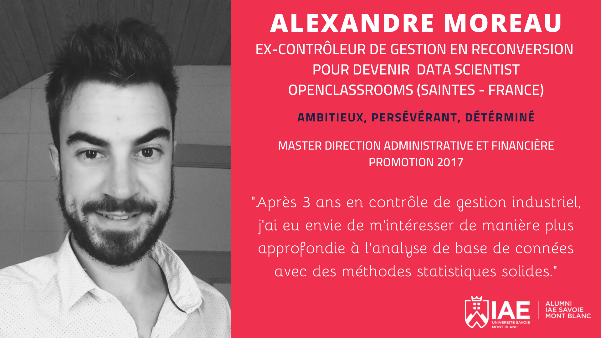 Portrait d'Alumni : Alexandre Moreau, de contrôleur de gestion à Data ...